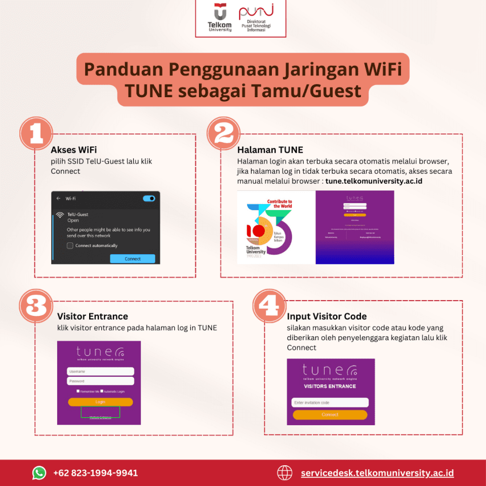 Panduan Penggunaan Jaringan Wifi TUNE sebagai Tamu/Guest - IT Service Desk